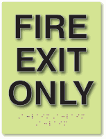 ADA Luminous Fire Exit Only Sign – ADA Sign Depot