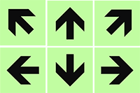 ADA Compliant Tactile Arrow Sign - Choose Direction – ADA Sign Depot
