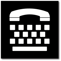 ADA Compliant Keyboard Telephone Symbol Sign – ADA Sign Depot